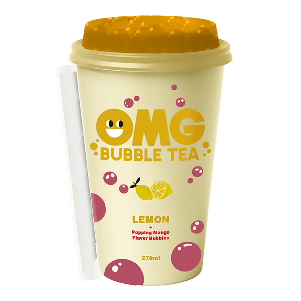 OMG Bubble Tea Lemon And Mango 10 X 270ml Planet Foods omg-bubble-tea-lemon-and-mango-10-x-270ml-planet-foods