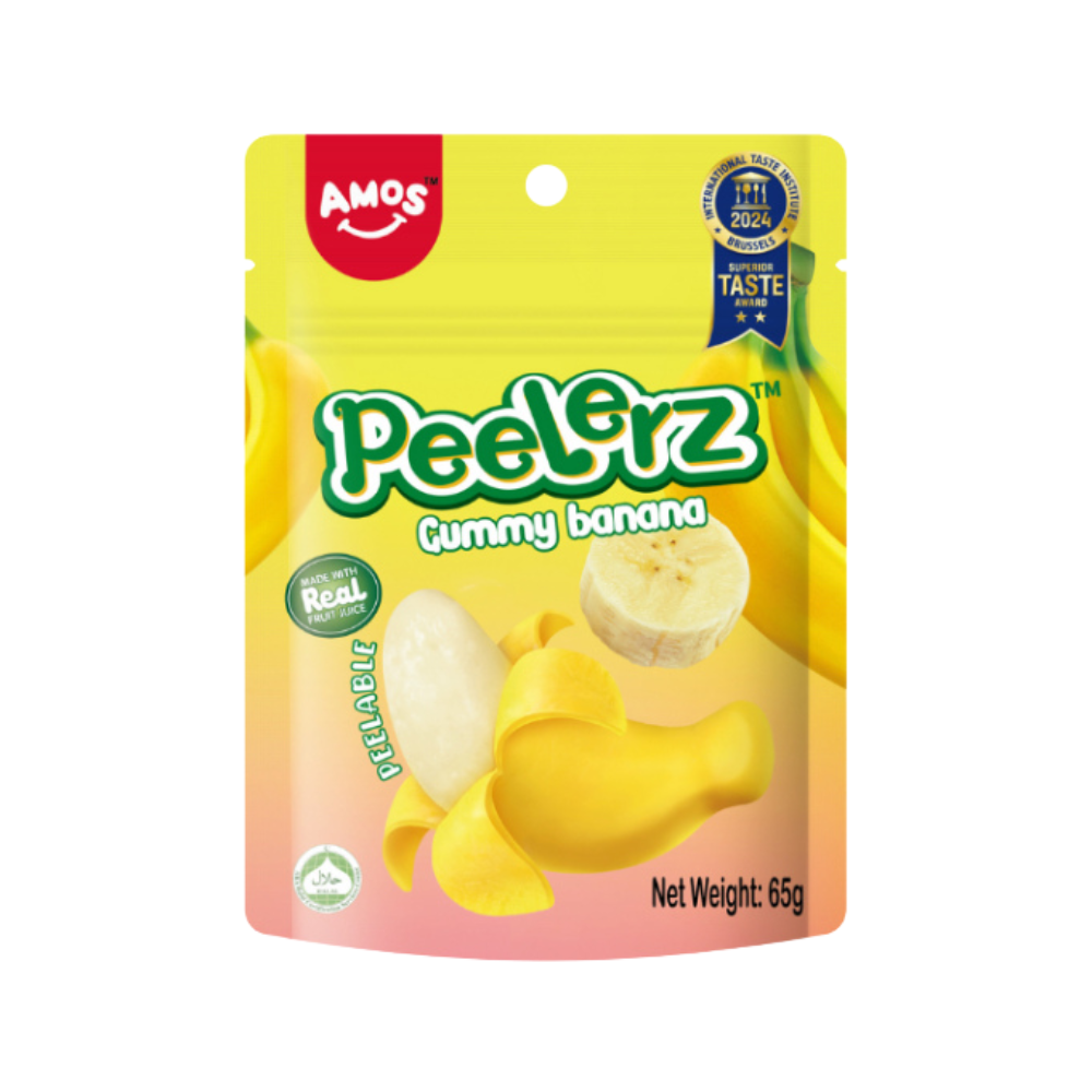 Amos Peelerz Gummy Banana 24 x 65g – Planet Foods