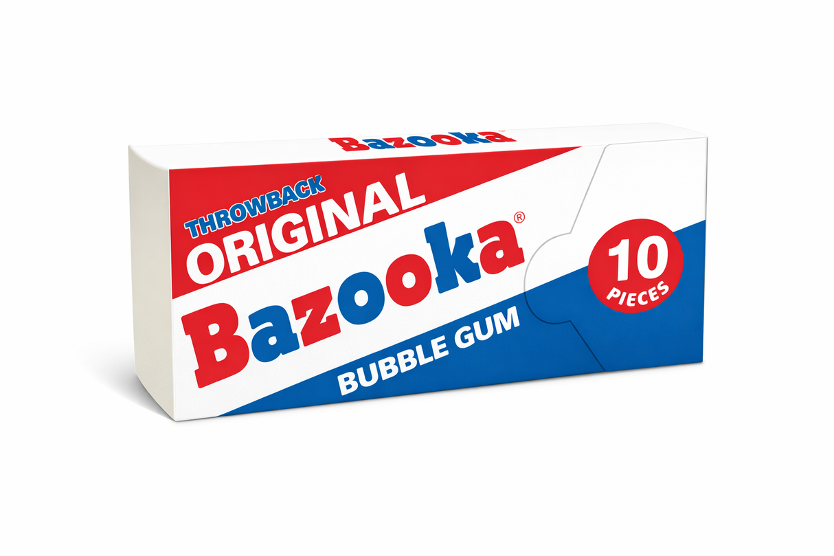 Bazooka Original Wallet Pack Bubble Gum 12 x 60g – Planet Foods