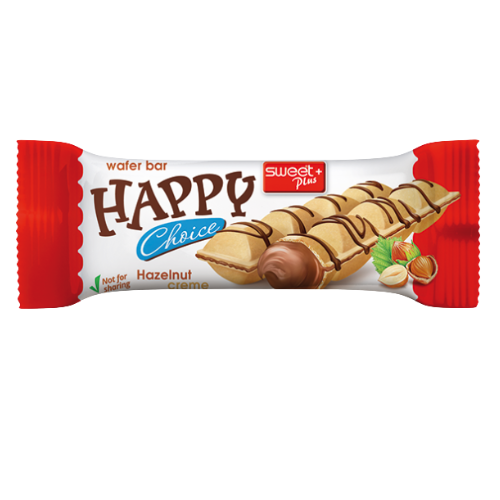 Happy Choice Wafer Bar Hazelnut Cream 12 x 45g – Planet Foods