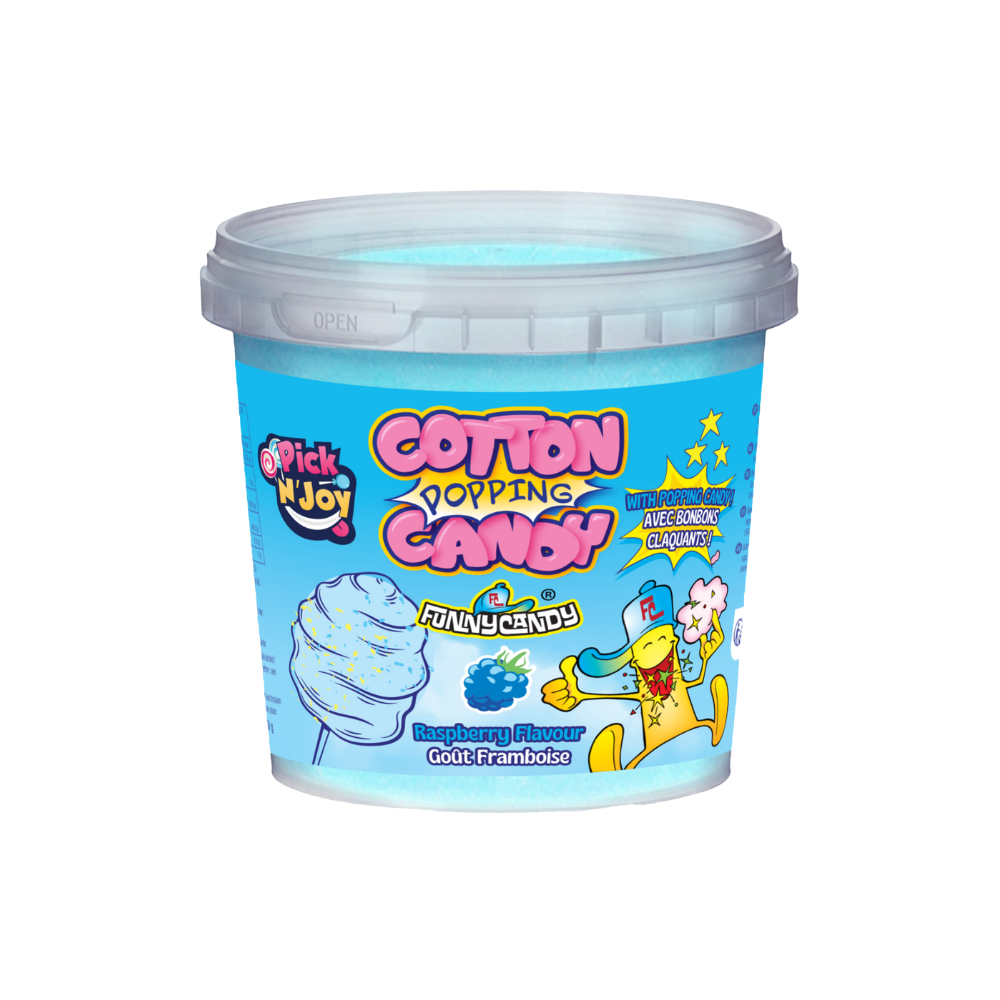 Funnycandy Poppin Cottin Candy Blue Raspberry 12 x 50g – Planet Foods