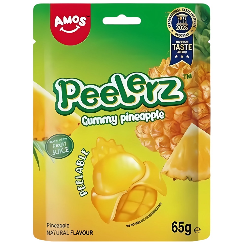 Amos Peelerz Gummy Pineapple 24 x 65g – Planet Foods