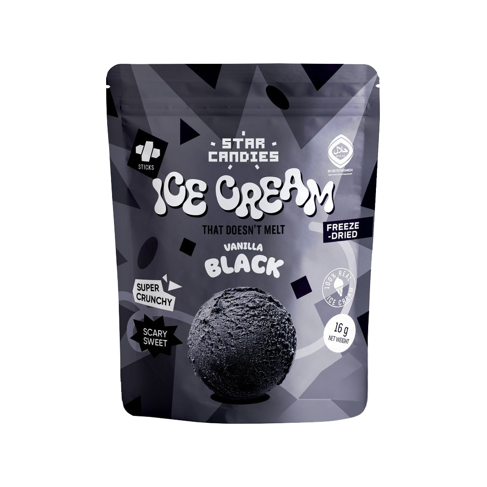 Star Candies Freeze-Dried Ice Cream Black Vanilla 7 x 16g – Planet Foods