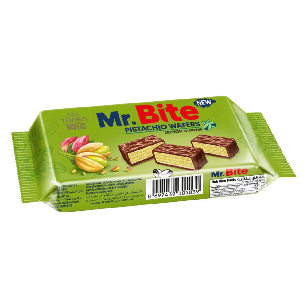 Mr.Bite Wafers Pistachio 24 x 35g – Planet Foods