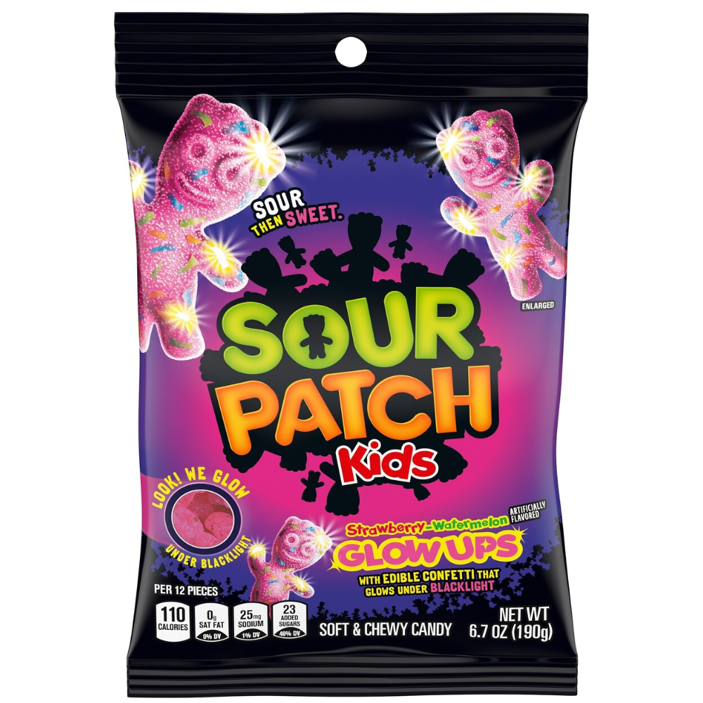 Sour Patch Kids Glow Strawberry & Watermelon 12 x 102g – Planet Foods