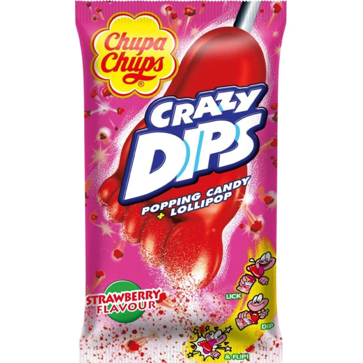 Chupa Chups Popping Candy & Lollipop Strawberry 24 x 14g – Planet Foods